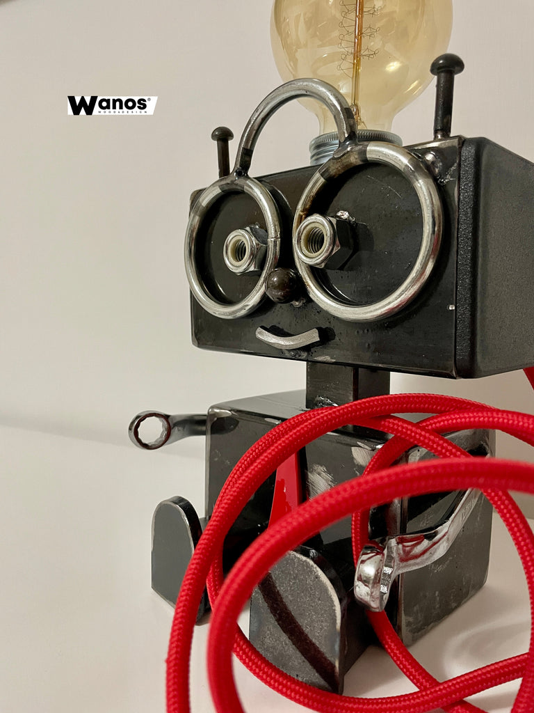 Robot Industrial lamp touch "Arlo" – Wanos Wood & Design